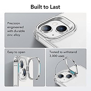 ESR Classic Kickstand Case Compatible with iPhone 14 and iPhone 13, Clear Case with Stand, Military-Grade Protection, Built-in Camera Ring Stand, Scratch-Resistant Acrylic Back, Clear