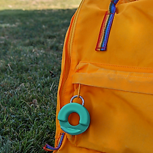 GoDonut – Phone Stand Mini – Portable Keychain Cell Phone Holder – Desk Accessory – Perfect for Travel, Office, Nightstand – Compatible with iPad Mini, iPhone & Most Smartphones – Teal