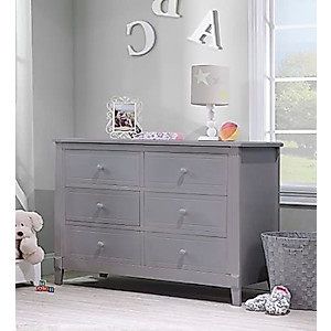 Sorelle Furniture Berkley Baby Dresser – Dresser for Nursery, Kids Bedroom Furniture, Dresser Drawers, Nightstand for Child’s Room with Drawers, Nursery Furniture for Infant-Gray
