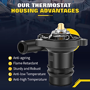 OCPTY Thermostat Housing Fit for Chevy Cruze 2011-2016,for Chevy Sonic 2012-2017,for Buick Encore 2013-2017 Engine Coolant Thermostat Housing Assembly Replaces 55565336,55579010,902-808