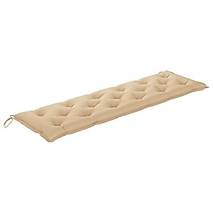vidaXL Bench Cushion, Swing Replacement Seat Cushion, Water Repellent Outdoor Bench Cushion, Seat Pad for Patio Porch Garden, Taupe Oxford Fabric