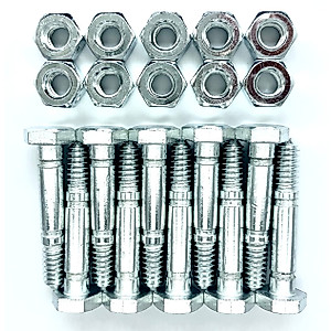 Bamkyait Replaces Shear Pins and Nuts for Ariens 532005 53200500 510016 51001600 Snow throwers(10 Pack)