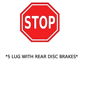 Detroit Axle - Brake Kit for 4WD 2000 2001 2002 2003 Ford F-150 Drilled & Slotted Disc Brake Rotors Ceramic Brakes Pads Front and Rear Replacement 5 Lugs