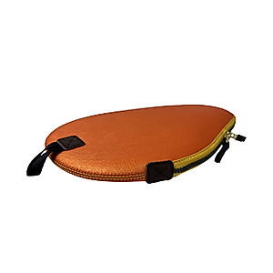 OneJoy Table Tennis Racket Bag, Single Ping Pong Paddle Case, Table Tennis Racket Cover, Ping Pong Bat Case for Single Table Tennis Bag with Zipper [ Orange] 11 inch x 6.7 inch (28cm x 17cm)