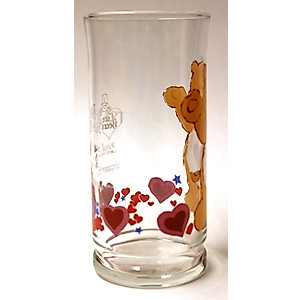 Care Bears TENDERHEART BEAR GLASS PIZZA HUT LIMITED EDITION 1983