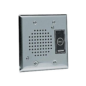 VALCOM VC-V-1072B-ST Doorplate Spkr, Flush w/LED (Stainless) White Box