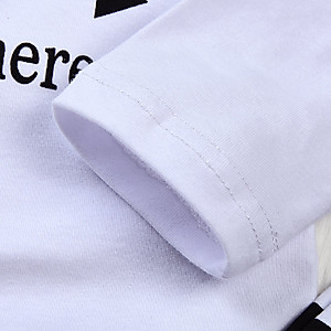 Newborn 4pcs Set Outfit Striped Hoodie with Romper Jumpsuit+ Striped Long Pants and Hat (0-3Months, Long Sleeve)