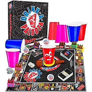 DRINK-A-PALOOZA Drinking Games for Adults - Competitive Board Game for Parties, 21st Birthdays, and Game Nights; Features Drinking Card Games, Beer Pong, and Couples Games – The Perfect Novelty Gift