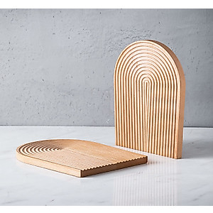 DOKOT Decorative Wood Charcuterie Board, Unique Serving Tray, Wooden Serving Board for Home, Kitchen Decor