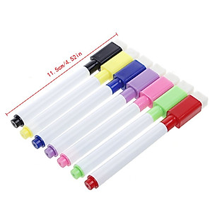 XISAOK 5Pcs Whiteboard Pen Erasable Dry White Board Markers Black Ink Fine Size Nip
