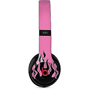 Skinit Decal Audio Skin Compatible with Beats Solo 3 Wireless - Originally Designed Pink Flames Design