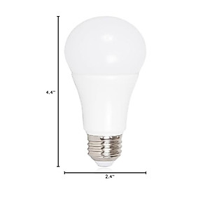 Maxxima LED A19 800 Lumens 60 Watt Equivalent Light Bulb Set - 2700K Soft White Light, Energy Efficient 10 Watts, E26 Base, Non-Dimmable, for Bathrooms, Lamps, and Living Rooms - 12 Pack