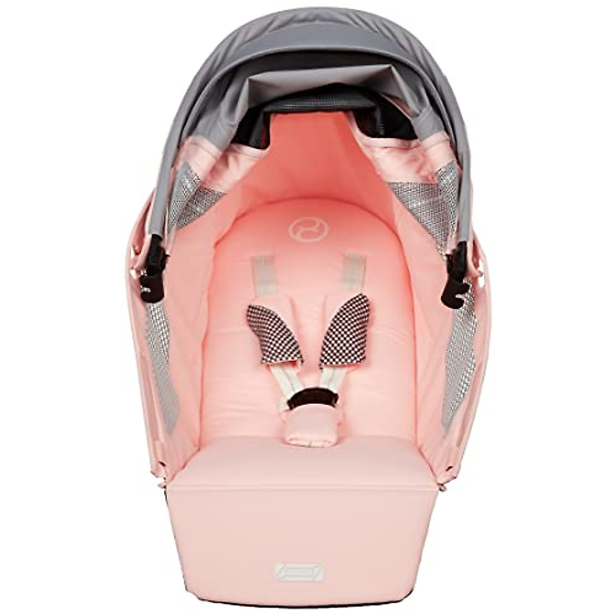 CYBEX AVI Jogging Stroller Seat Pack (Frame not Included),Compact Fold for Storage,Height-Adjustable Handlebar,One-Handed Steering,Rear-Wheel Suspension & Handbrake,For Infants 9 months+,Silver Pink