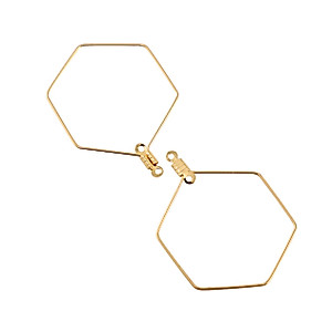 VILLCASE 150 pcs Earrings Hanger Earrings Geometric Earring Charms Geometric Frame Pendants Earring Pendant Dangle Charms Earrings Wire Hoops Bag Backless Stainless Steel Connector