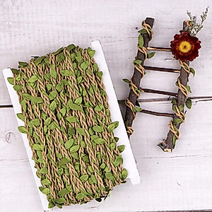 Jute Twine, NOGAMOGA 66 Feet Artificial Vine, Foliage Leaf Plant Garland for DIY Crafts, Wedding Decoration, Home, Garden Artworks and Crafts