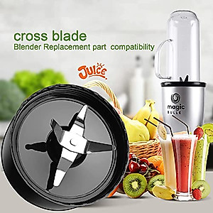 (Pack of 2) Cross Blade Blender Magic Bullet Replacement Parts Compatible with 250-watt Magic Bullet MB1101 Series Blender, Juicer and Mixer