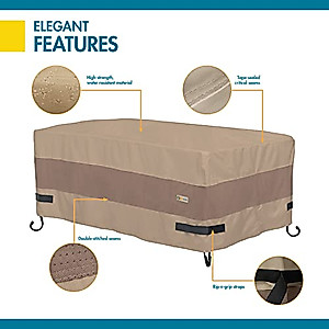 Duck Covers Elegant Waterproof 54 Inch Rectangle Fire Pit Cover