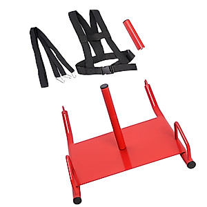 7BLACKSMITHS Power Speed Sled w/Harness&Padded Weighted Drag Sport Training Running Football Sled for Fitness Strength Training and Athletic Exercise