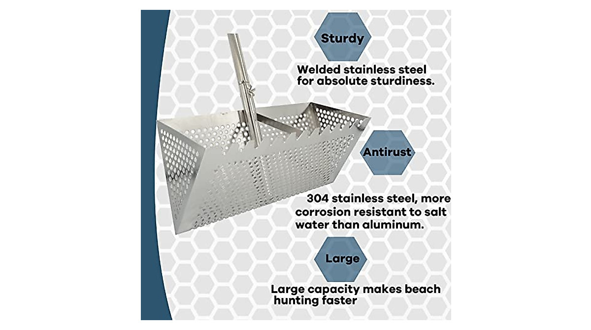 MEEGOON Stainless Steel Sand Fleas Rake & Sifter