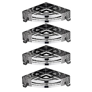 FVRTFT Bathroom Shelves Wall Mounted Shower Shelves Corner Shower Rack Stainless Steel with Hook No Drilling Self Adhesive for Kitchen Bathroom-Silver B_4th Floor