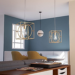 Kenroy Home 93882GLD Adele 1 Light Swag Pendant with Gold Finish, Modern Style, 11" Height, 9" Width, 9" Depth