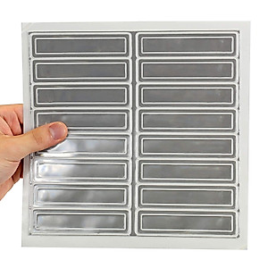 MyHardHatStickers Silver Retro Reflective Helmet Strips | 1" x 4", Pack of 16