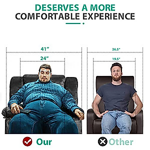 HOMYEDAMIC Recliner Chair Massage Rocker with Heated Modern Ergonomic Lounge 360 Degree Swivel Single Sofa Seat Living Room Lounge Recliners on Clearance Memory Sponge Filling