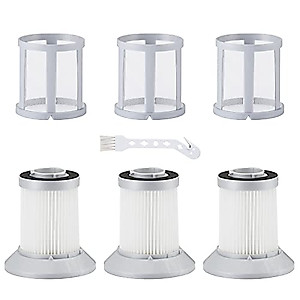 3 Pack Filters for Bissell Zing & Powerforce Bagless Canister Vacuum 2156A / 1665/16652 / 1665W, Zing Vacuum Filter Replacement with 1 Cleaning Brush