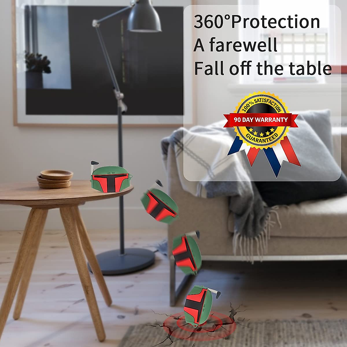 Alquar Star War Case for Beats Studio Buds Case Cover, 3D Cute Fun Anime Character Shockproof Soft Silicone Design, with Keychain 5in1 Accessories Anti-Lost Rope/Ring/Brush for Beats Studio Buds