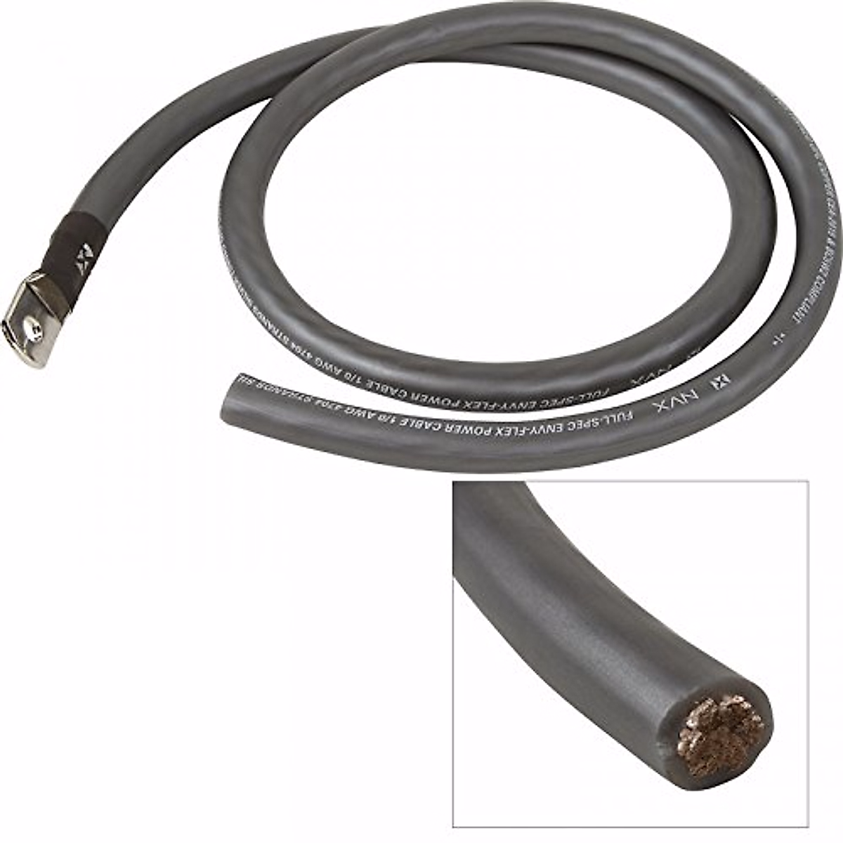 NVX True Spec 1/0 Gauge 100% OFC Wire Big 3 Amp Wiring Update Kit for Car Audio Systems up to 350 Amps [XBG3PK]