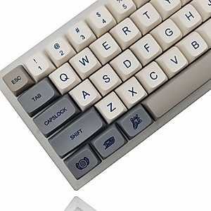 Guffercty kred XDA Profile Keycaps 137 PBT Key Retro Cap Cover Set Dye Sublimation for Cherry Mx Switch Mechanical Keyboard (XDA/Enlightenment)