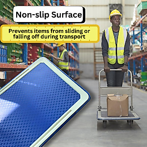 660 lbs Foldable Platform Truck Dolly with Swivel Wheels, Heavy Duty Moving Platform Hand Truck, 36.22 * 23.82 * 34.25 inches (PH300IRON)