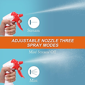 10 Pack Spray Bottles 16 Oz Empty Water Spray Bottles for Cleaning Solutions Heavy Duty Refillable Squirt Bottle with Measurements and Adjustable Nozzle for Household Commercial Industrial (Red)