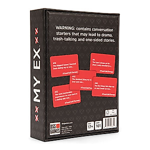 DSS Games My Ex [A Deck of Conversation Starters] - to Trash Talk Your Ex at Girls Night. Share Relatable Stories of Relationships Gone Wrong