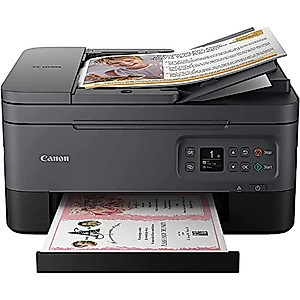 Canon Pixma TR70 Series All-in-one Color Inkjet Printer for Home Office, Print Copy Scan, 13ipm, 4800 X 1200dpi, 1.44" OLED Display, Wireless, with MTC Printer Cable