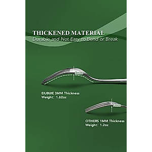 EIUBUIE 40 Piece Silverware Set for 8, Stainless Steel Flatware Set, Cutlery Set with Mirror Finish, Dishwasher Safe, Modern Kitchen Forks, Spoons, Knives, Eating Utensil Set