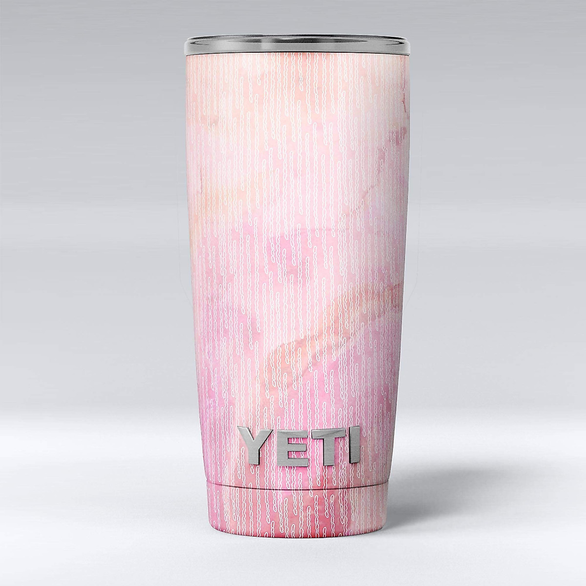 Design Skinz The Pink Orange Watercolors Under a Microscope - Skin Decal Vinyl Wrap Kit Compatible with The Yeti Rambler Cooler Tumbler Cups