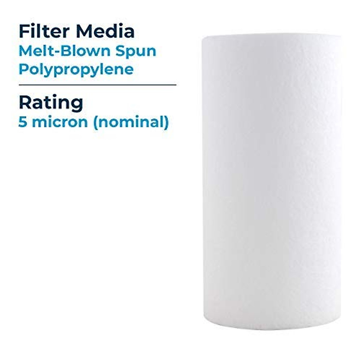 SpiroPure SP-P5-478 5x2.5 5 Micron Spun Melt-Blown Polypropylene Sediment Water Filter Cartridge SDC-25-0505 P5-478 155030-43 (Case of 24)