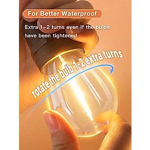 addlon LED Outdoor String Lights 36FT with Dimmable Edison Vintage Shatterproof Bulbs and Commercial Grade Weatherproof Strand - ETL Listed Heavy-Duty Decorative Lights for Patio Garden