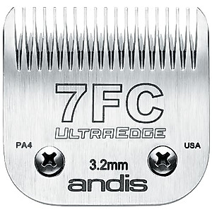 Andis 64121 Carbon-Infused Steel UltraEdge Dog Clipper Blade, Size-7FC, 1/8-Inch Cut Length