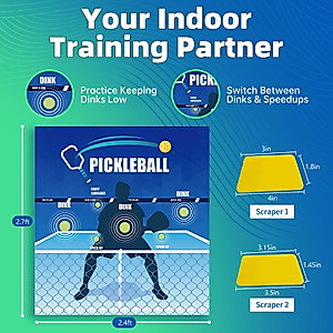 Dink Master Pickleball Practice Board-Wall Pickleball Rebounder Training Aid-Quickly Practice Your Forehand,Dink Shot and Volley and Improve Your Pickleball Game-2.7ft*2.4ft