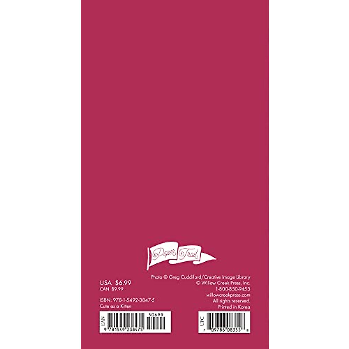 Willow Creek Press Cute As A Kitten 2-Year January 2024 - December 2025 Monthly Pocket Planner (3.5" x 6.5")