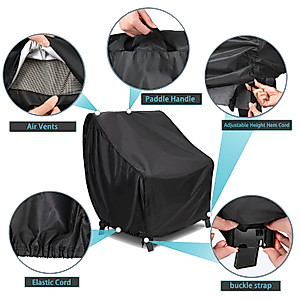 VARIETYFACE Outdoor Furniture Covers,Patio Chair Covers Waterproof, Lawn Furniture Covers Outdoor Fits up to 36W x 37D x 36H inches 2 Pack Black