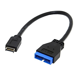 Cablecc USB 3.1 Front Panel Header to USB 3.0 20Pin Header Extension Cable 20cm for ASUS Motherboard