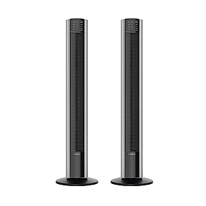 Lasko XtraAir 48-Inch Tower Fan with Remote Control, House-Fan Air Ionizer for Living Room, Bedroom, Office, and More, 2 Pack