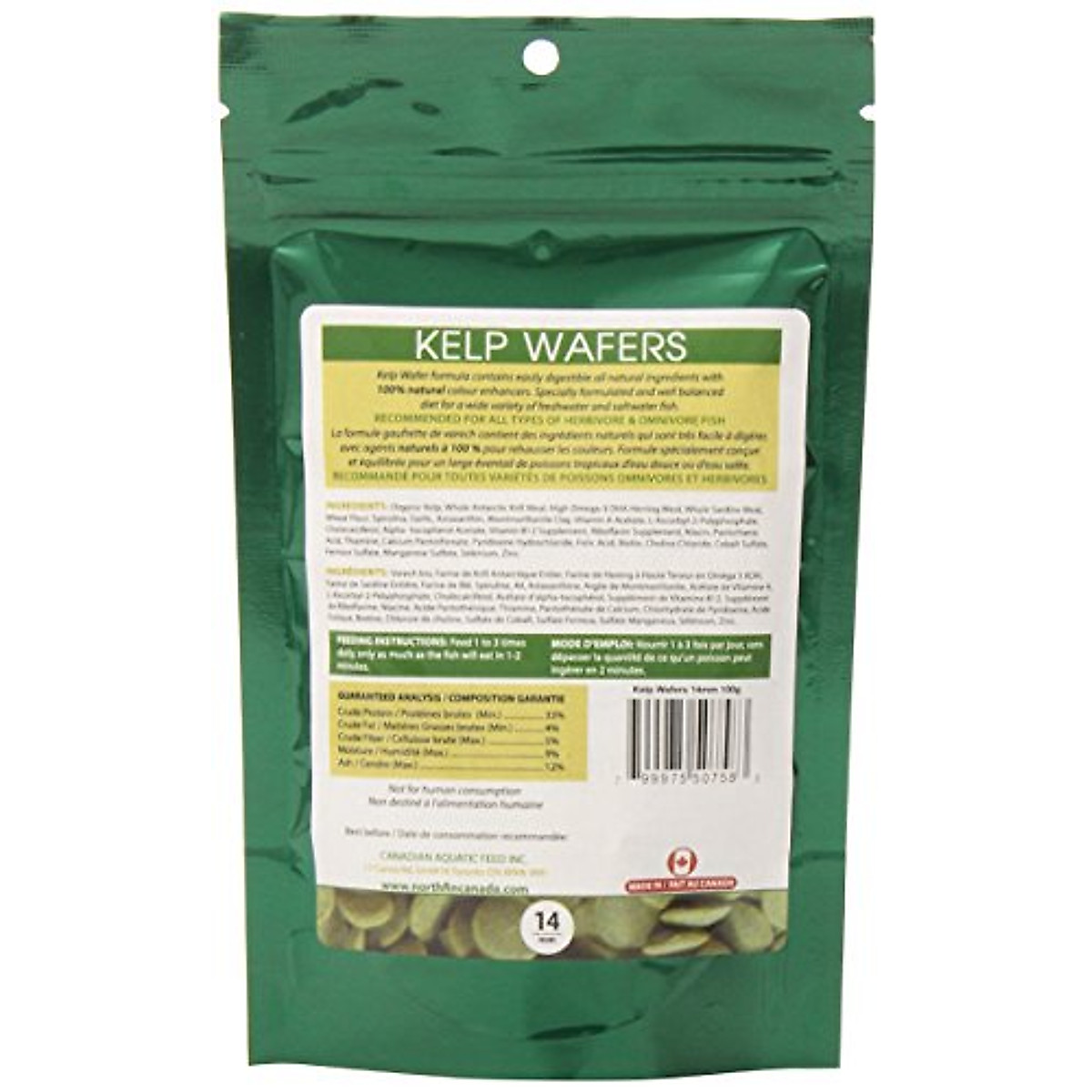 Northfin Kelp Wafers, 14 mm, 100 Grams