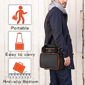 Trunab Travel Carrying Bag Compatible with Jackery Explorer160/240/300, Portable Power Station Storage Case with Waterproof Bottom and Front Pockets for Charging Cable and Accessories