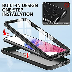 PUJUE for Samsung Galaxy A53 5G Case: Shockproof Protective Phone Cases - Soft Silicone TPU Slim Cell Shell - Cute Durable Rugged Matte Phone Covers (Black)