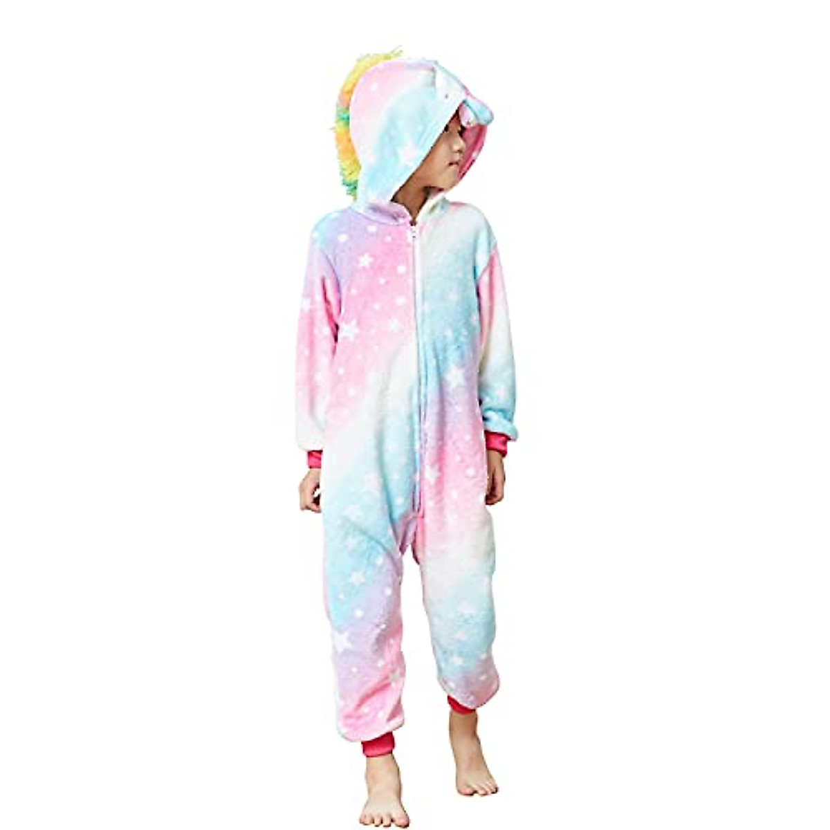 HQFURS Kids Unisex Unicorn Costume Animal Onesie Pajamas Halloween Christmas Gifts 10t