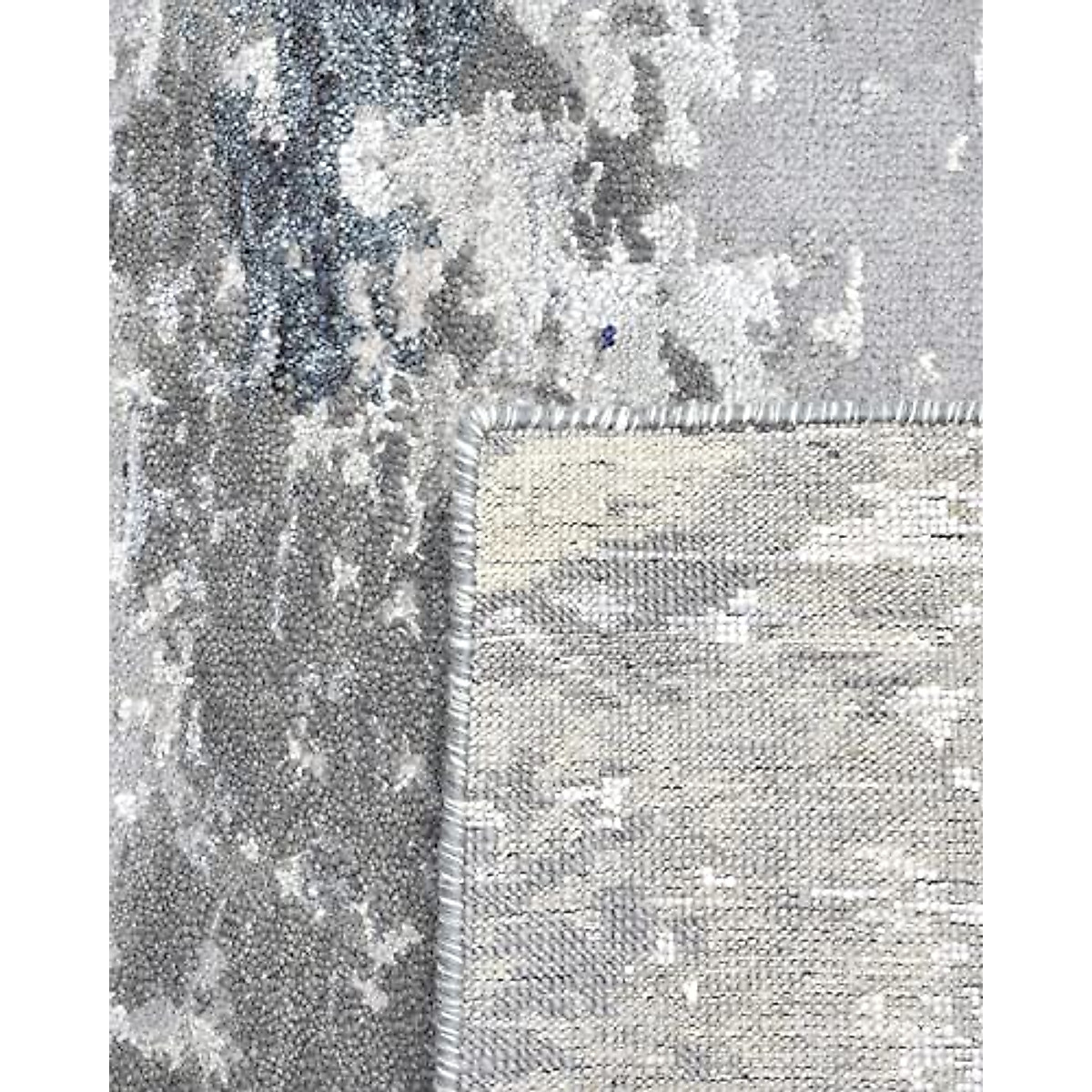One of a Kind Hand Knotted Hand Made Wool Contemporary Contemporary Gray 8 x 10 Area Rug
